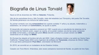 Biografia de Linus Torvald y Bill Gates | PPTX