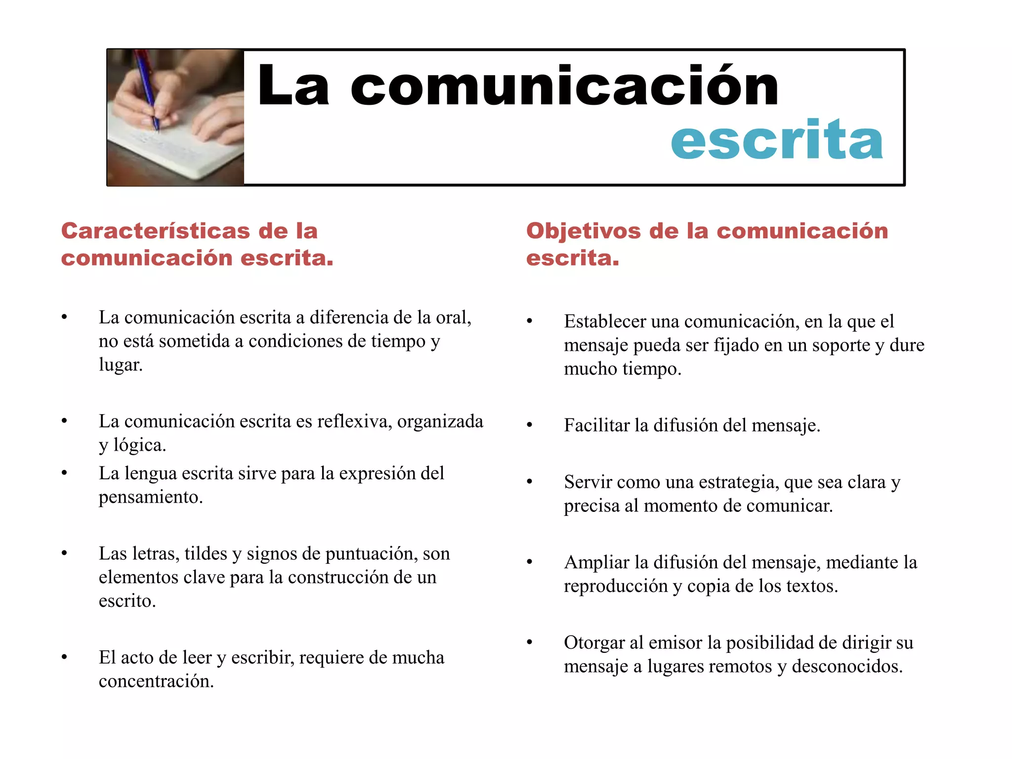 La comunicación escrita. | PPT