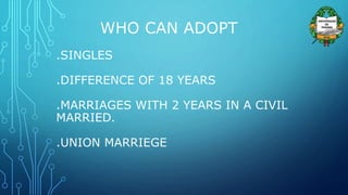 presentation about adoption (presentacion acerca de la adopcion | PPT