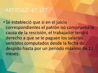 Rescisión Laboral | PPTX