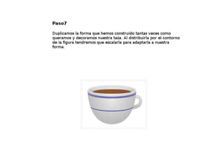 Taza de café con su plato, en Inkscape | PPTX