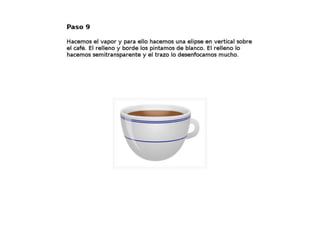 Taza de café con su plato, en Inkscape | PPTX