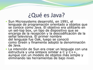 Linea del tiempo Java | PPTX