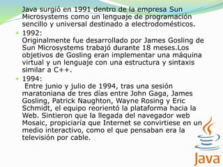 Linea del tiempo Java | PPTX