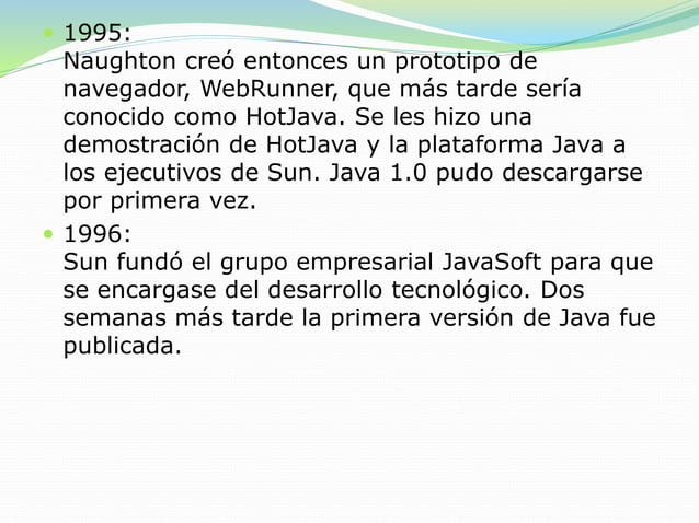 Linea del tiempo Java | PPTX