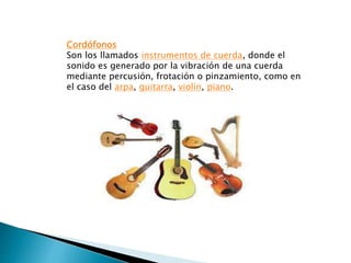 Clasificación de Sachs y Hornbostel | PPTX