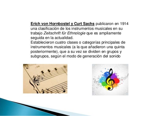 Clasificación de Sachs y Hornbostel