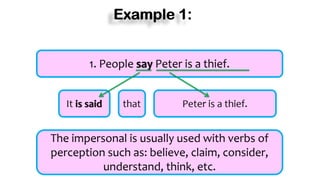 Impersonal Passive | PPTX