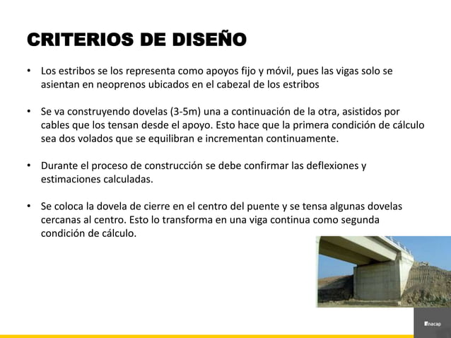 Puentes Dovelas Sucesivas y Prefabricadas | PPT