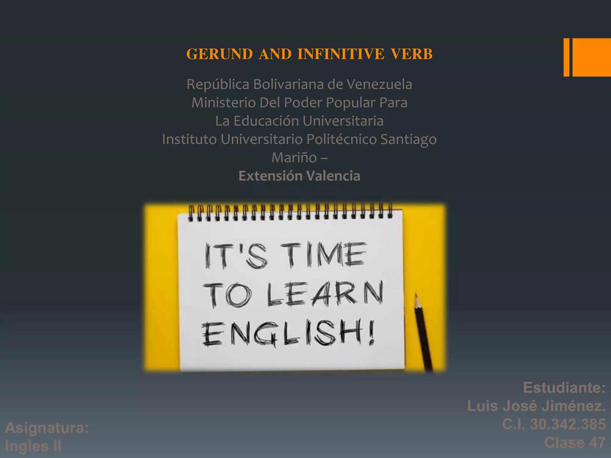 GERUND AND INFINITIVE VERB | PPTX