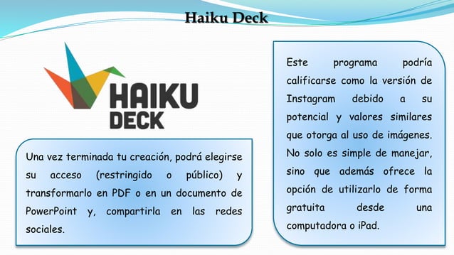 Programas Para Crear Presentaciones | PPTX | Computing | Technology ...