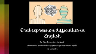 oral expression difficulties in English | PDF