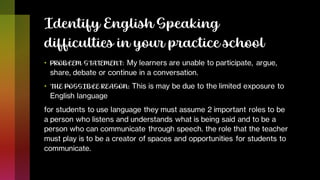 oral expression difficulties in English | PPT