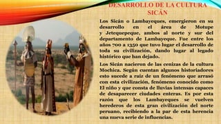 cultura sican o lambayeque arte del peru profundo | PPTX