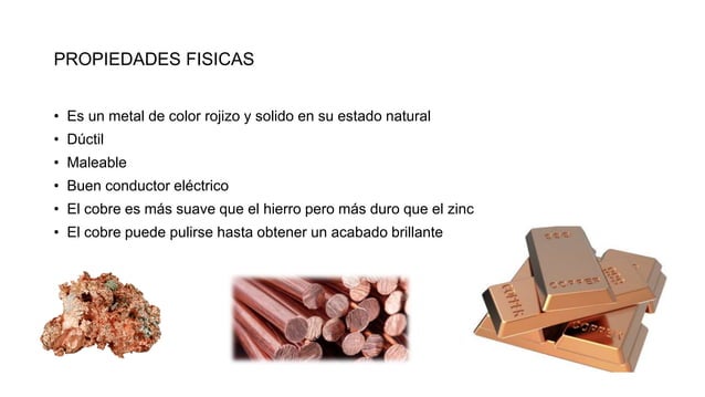 Características, propiedades, y que es el cobre | PPT