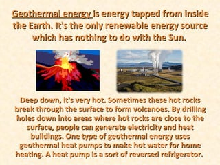 Geothermal Energy Examples For Kids