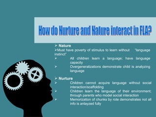 Stages of Acquisition of first Language | PPT