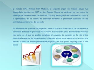 CPM (Crítical Path Method) | PPTX