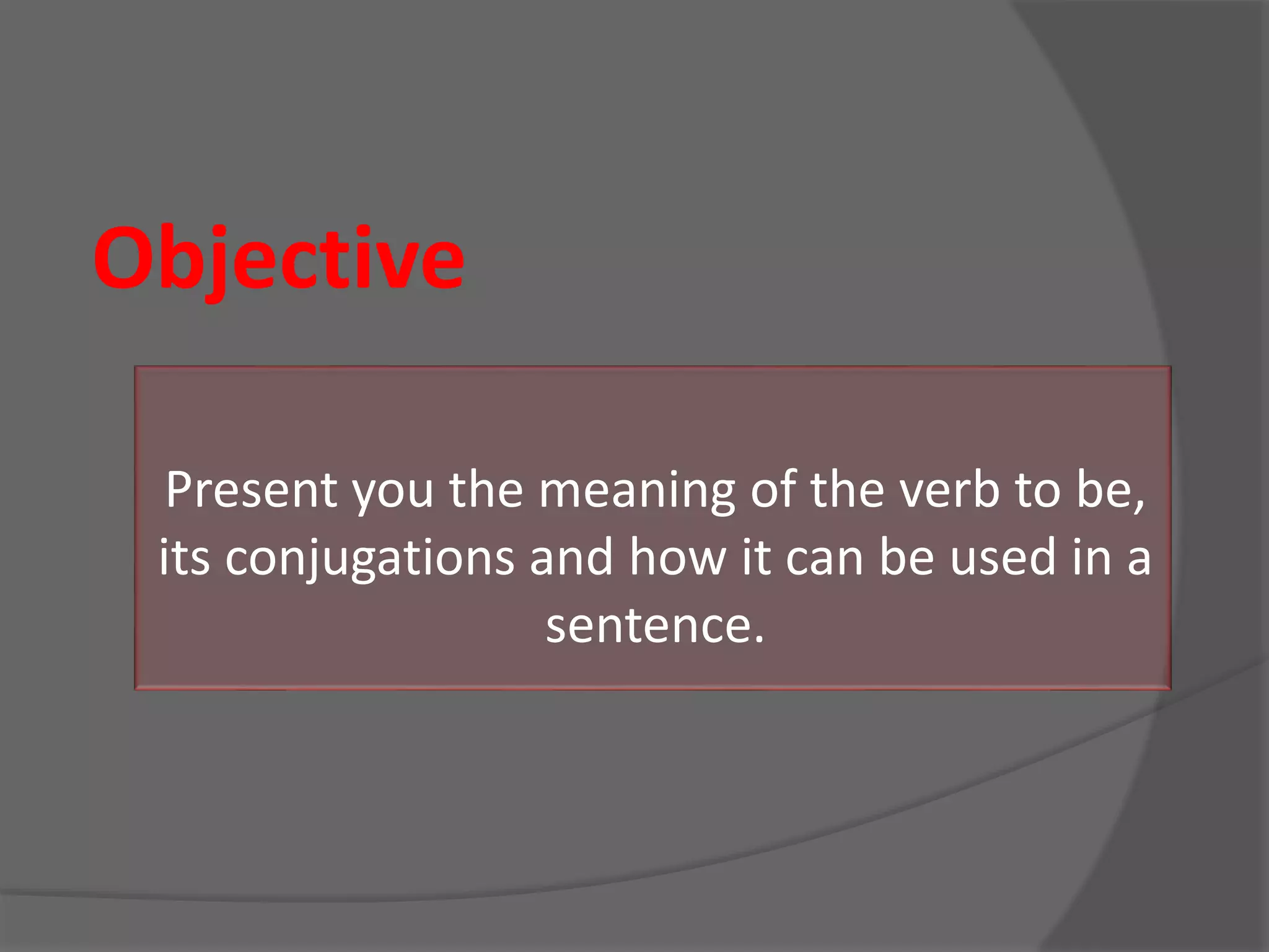 Verb to be - Verbo ser/ estar | PPTX