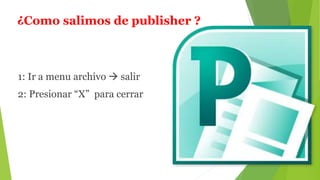 manual de manejo Publisher | PPTX