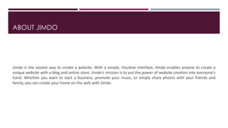 Jimdo as an educational tool | PPTX