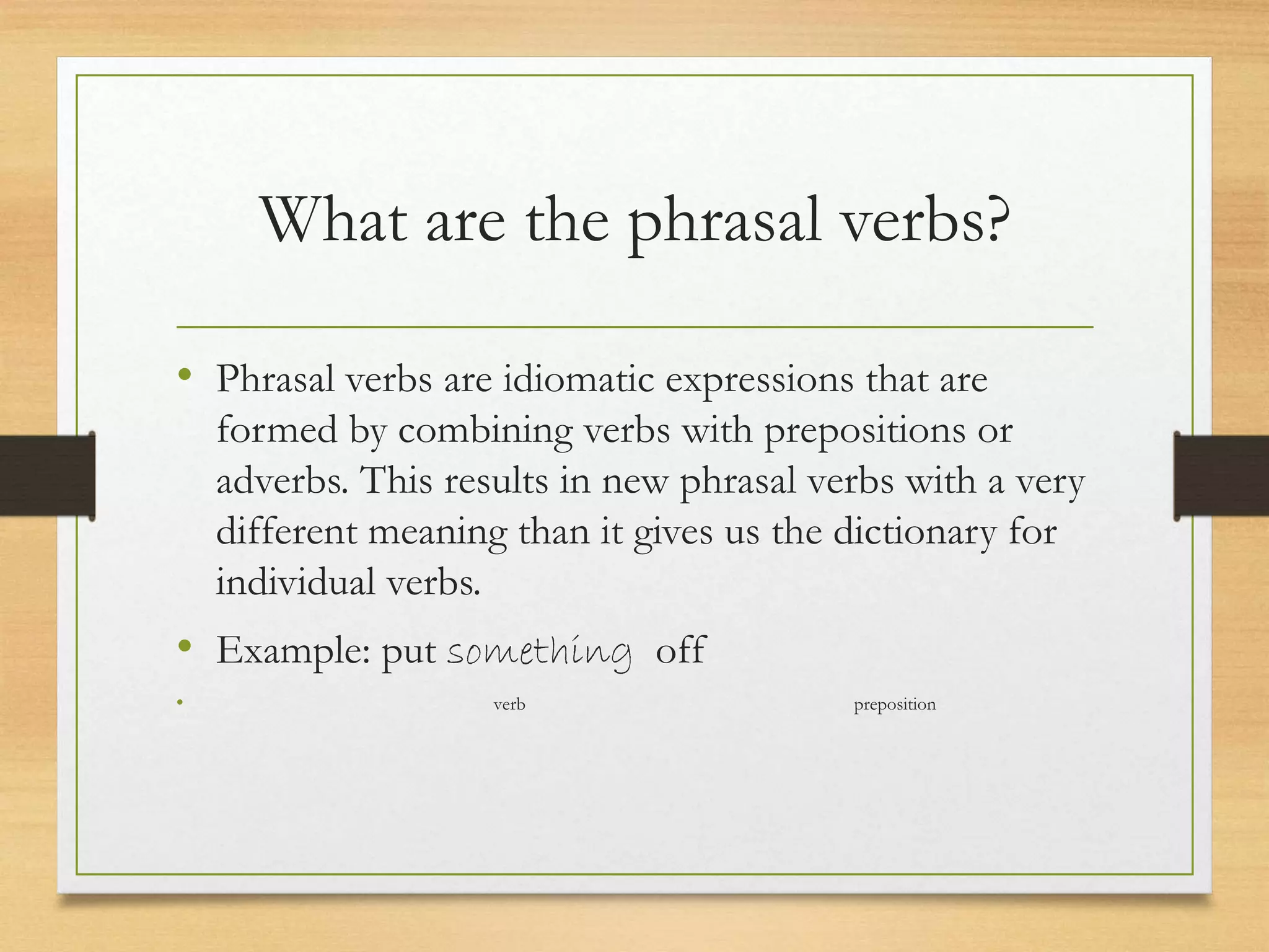 Phrasal Verbs | PPT