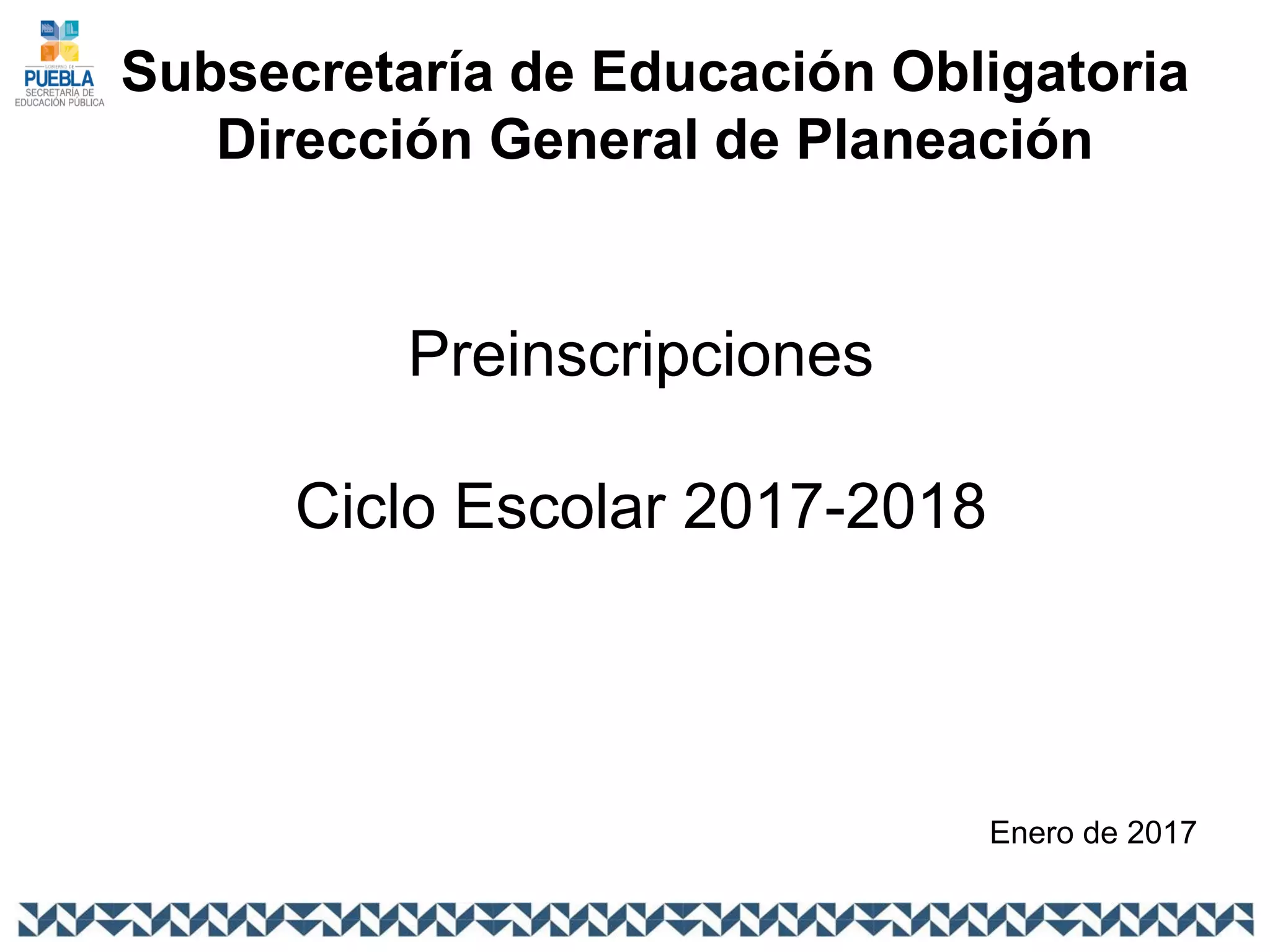 Presentación 17-18 preinscripciones primaria y secundaria | PDF