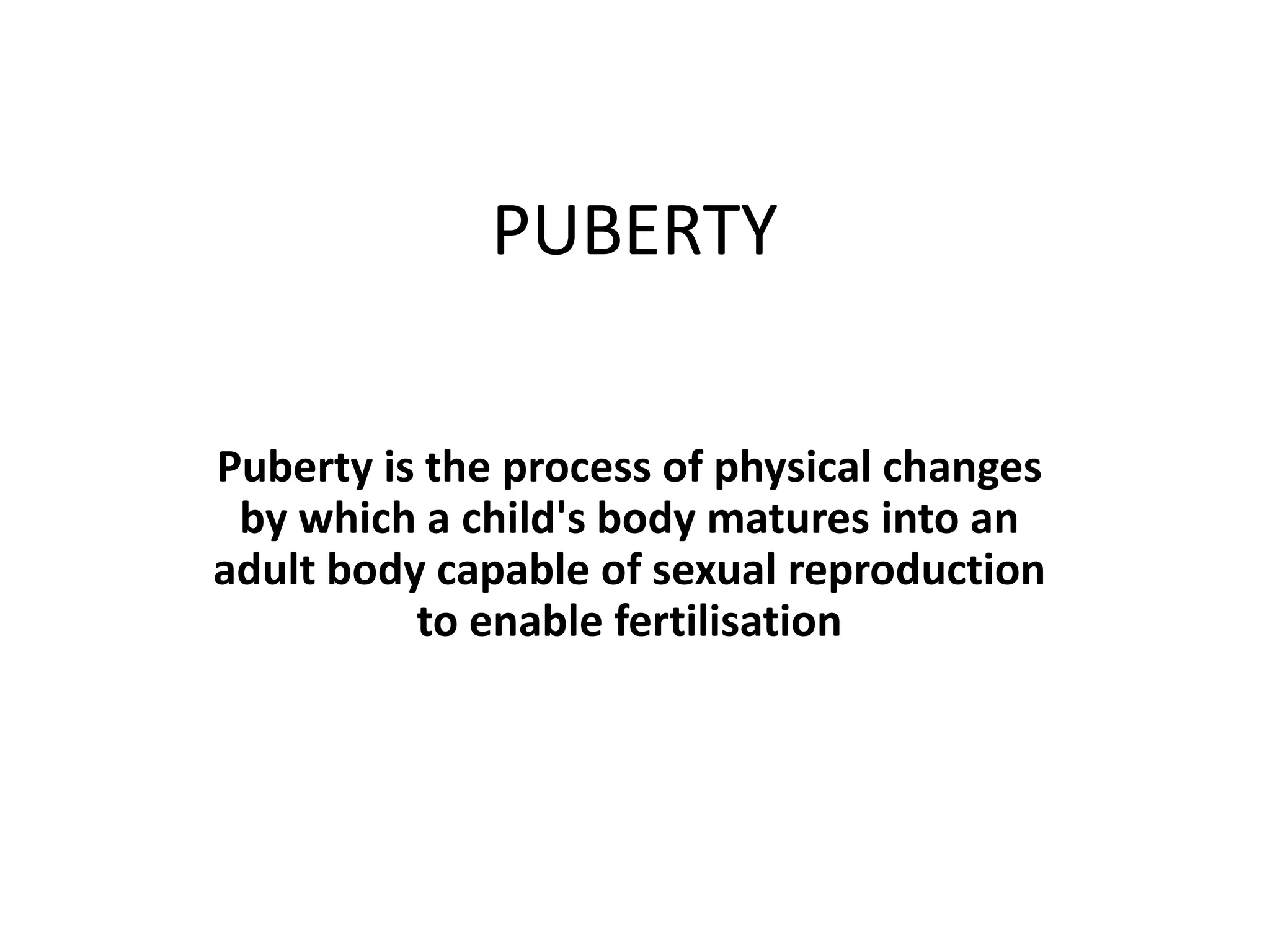Puberty | PPTX