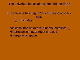 Unit 1: The Earth: the living planet | ODP | Geography | Science