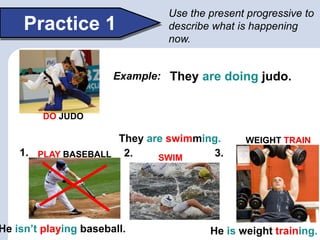 Present Progresive Sports and exercises | PPT | Free Download