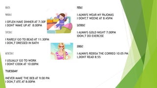 weekly routine | PPTX | Fitness and Exercise | Healthy Living