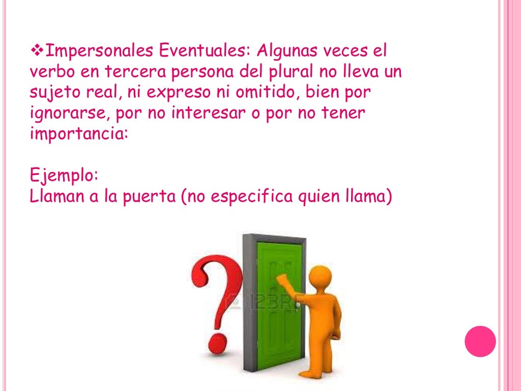 Que Es Una Oracion Impersonal Y Ejemplos Opciones De Ejemplo