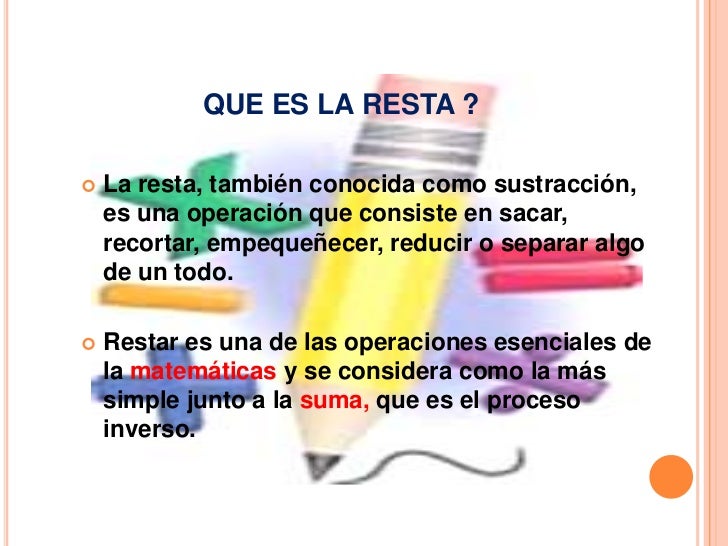 la resta