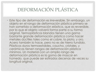 Esfuerzo, deformación, flexión, fatiga, torsión y pandeo | PPTX