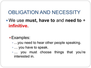 ISE I (B1). Modal verbsSummary of modal verbs | PPTX