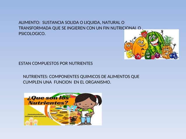 Presentación1 NUTRICION Y ALIMENTACION - copia.ppt