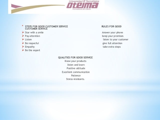 Presentación1 power point Elements of Good Customer Services. | PPT