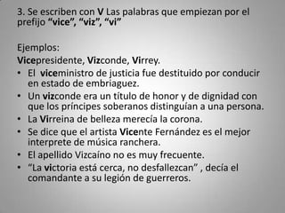 Presentación1 regla de la "V" | PPTX