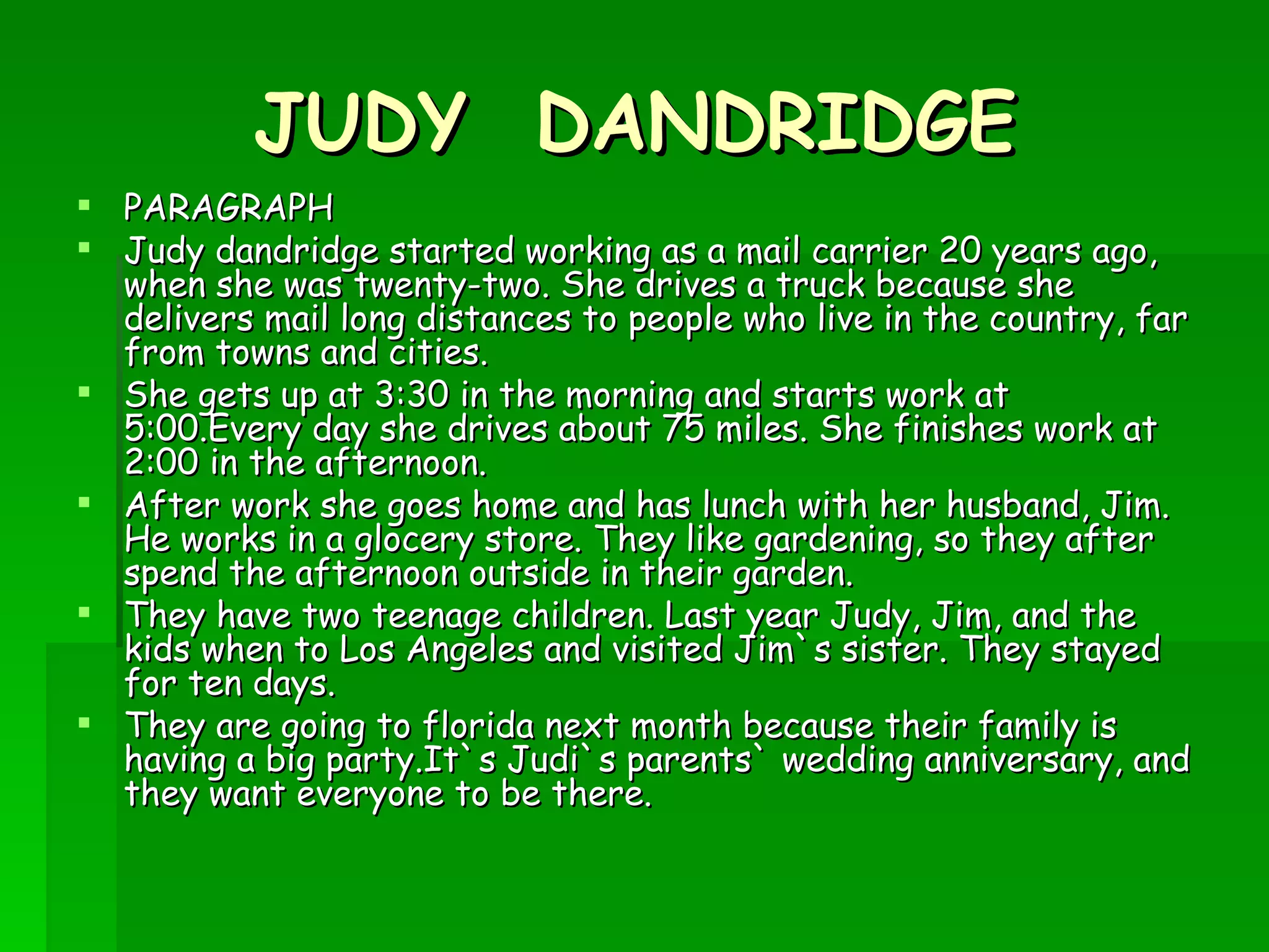 judy dandridge unit 1 | PPT