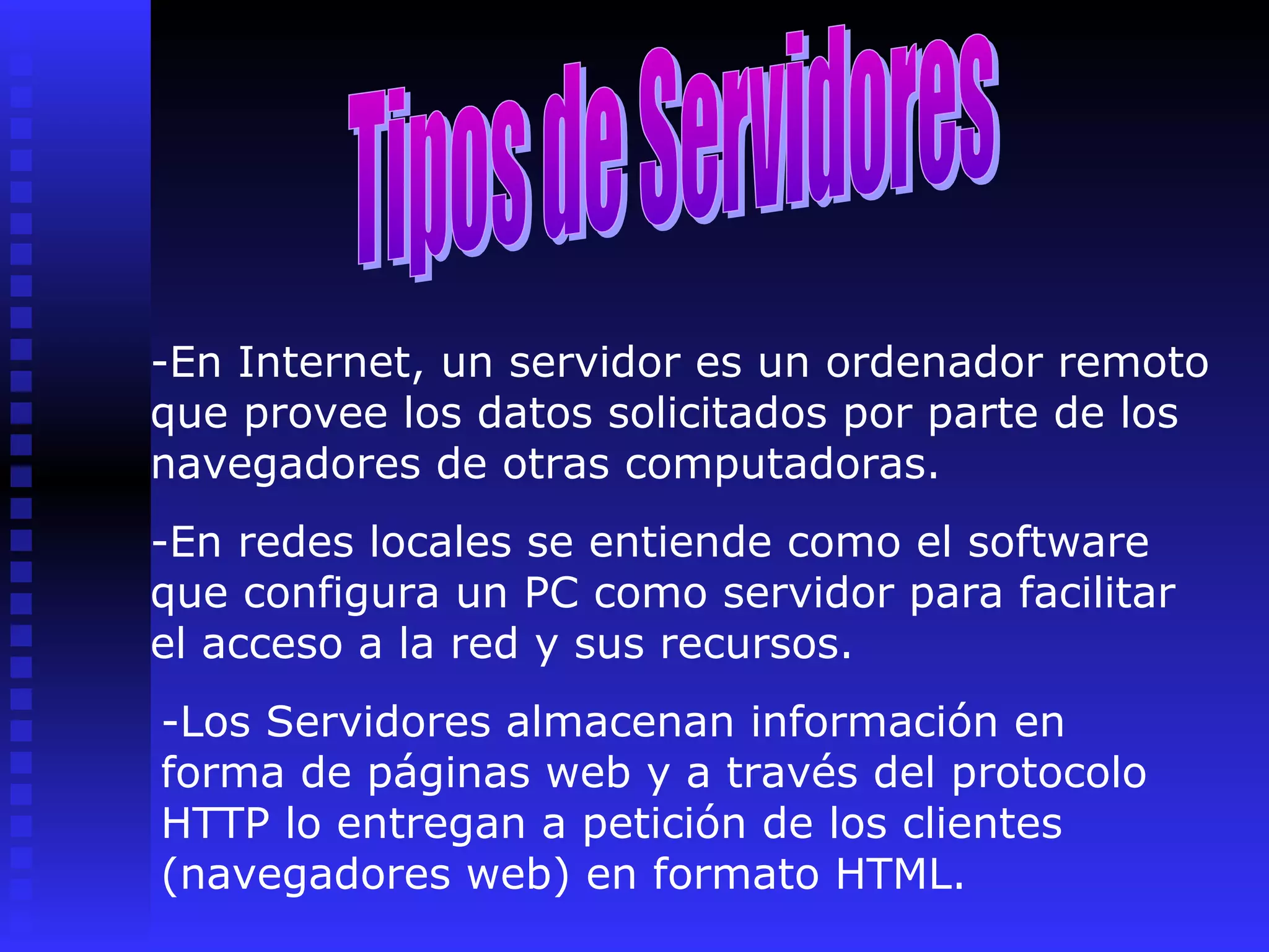 Tipos de servidores | PPT