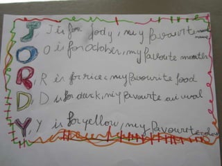 Acrostic poems by Year 3 | PPTX