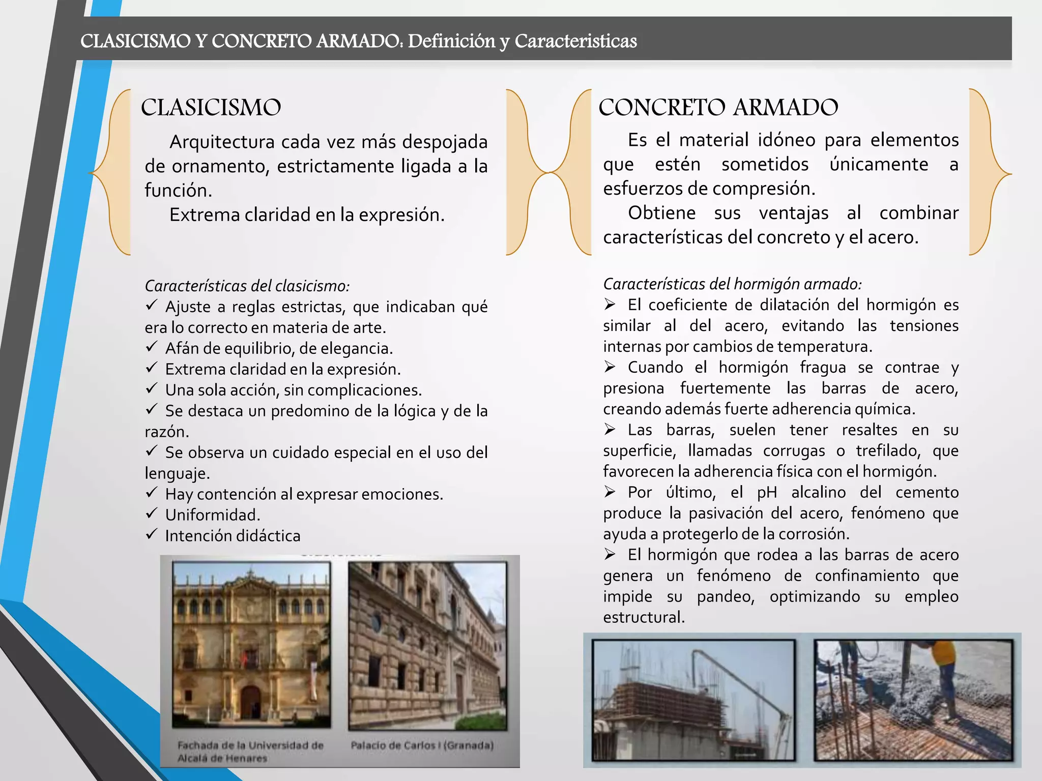 Arquitectura clasicista con concreto armado | PPTX