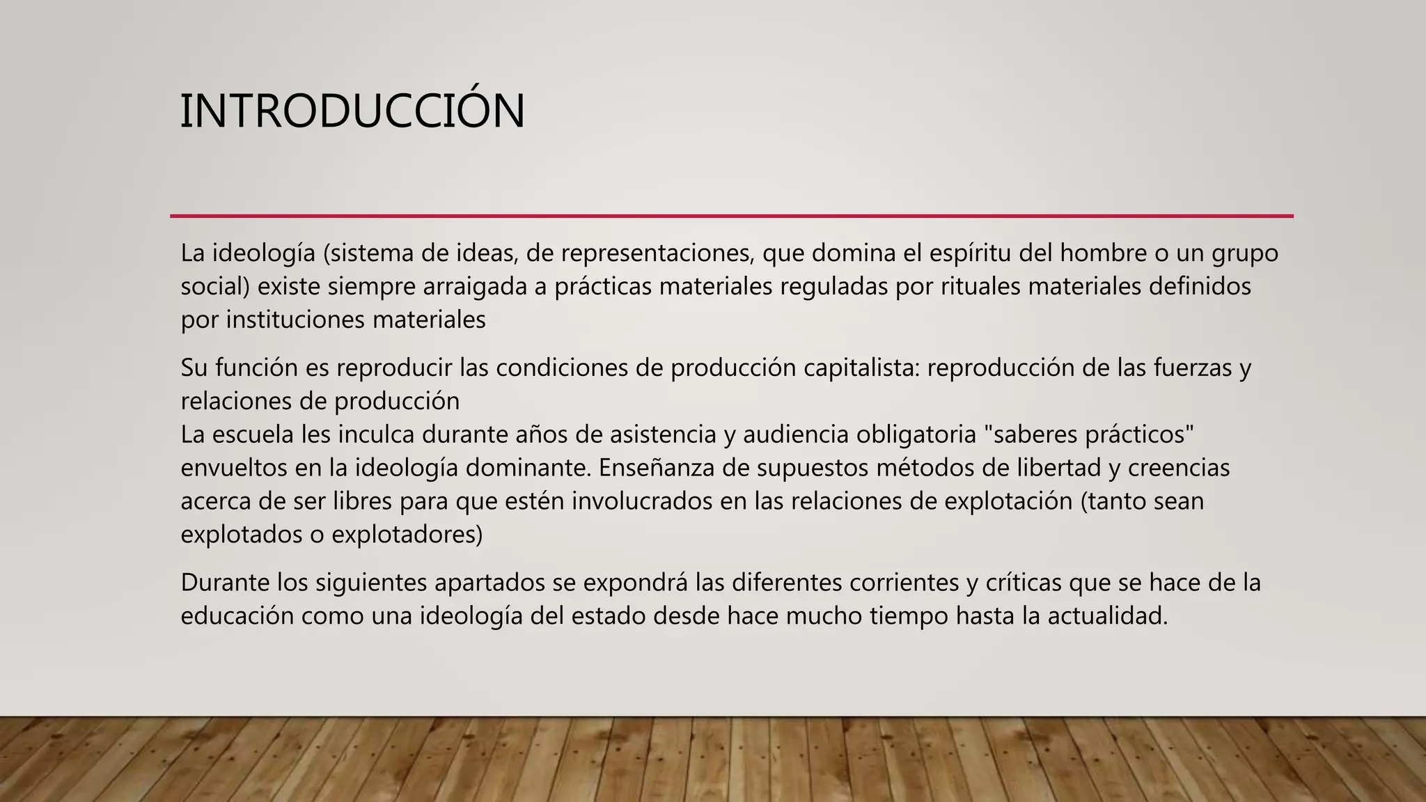 Exposición: La educación como aparato ideológico del estado y ...