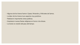 Las tiranías griegas por Cristina García Alejo | PPTX