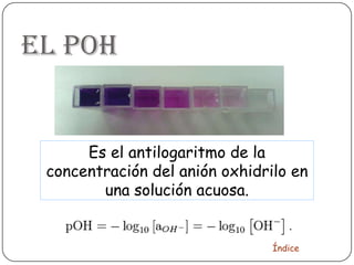 El pH y el pOH | PPTX