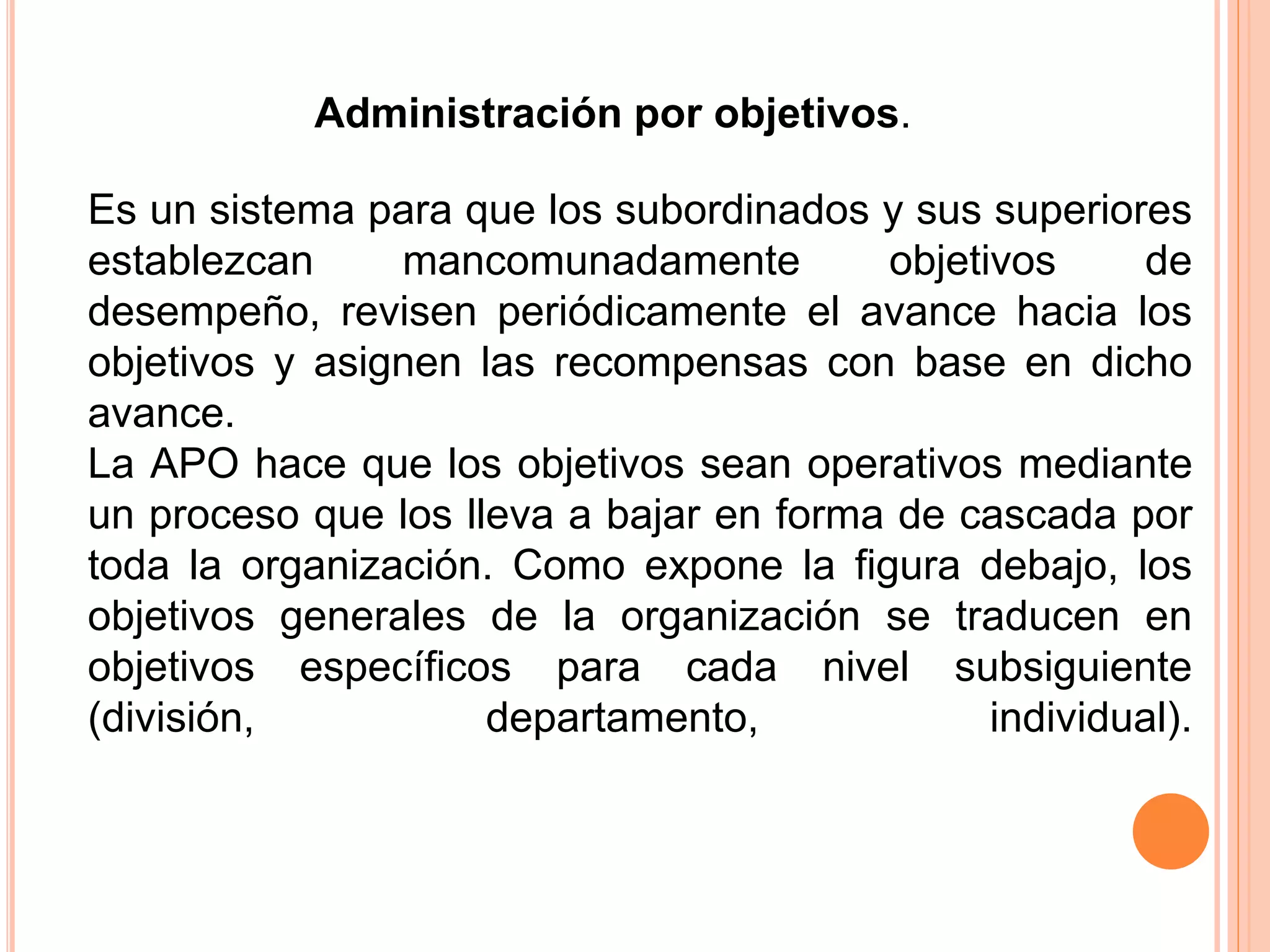administración por objetivos. | PPTX