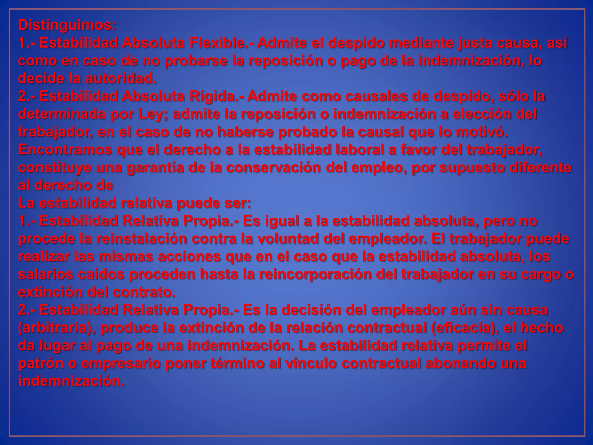 estabilidad laboral | PPT