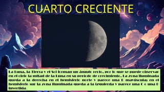FASES DE LA LUNA Y SU DESCRIPCION Y ESTRUCTURA | PPTX