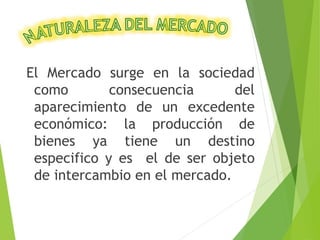 Clasificación y Definición de mercado | PPTX