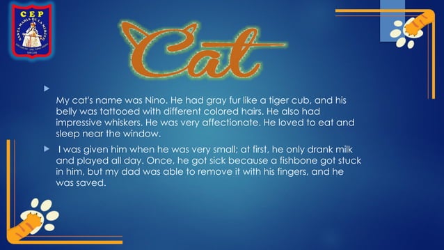 Presentación sobre el poderoso nino el gato con la barriga tatuada | PPTX